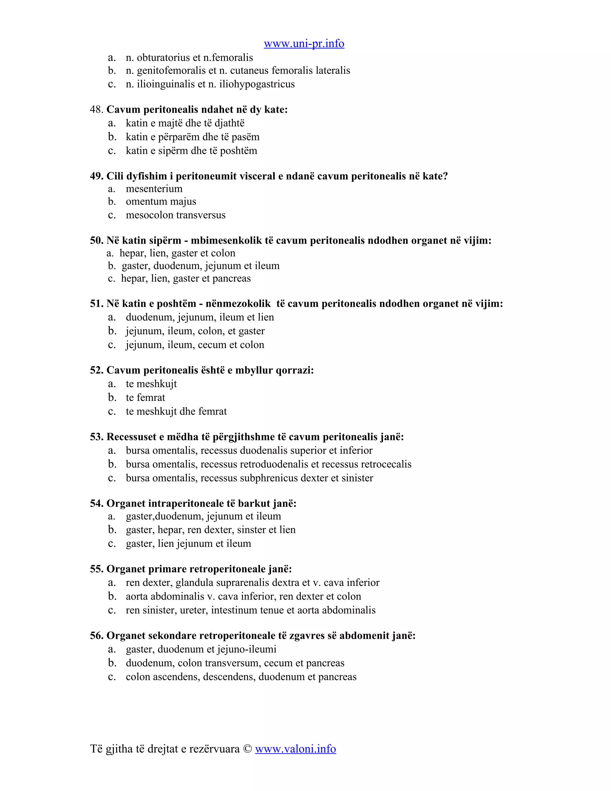 Pyetje Nga Abdomeni | DOC