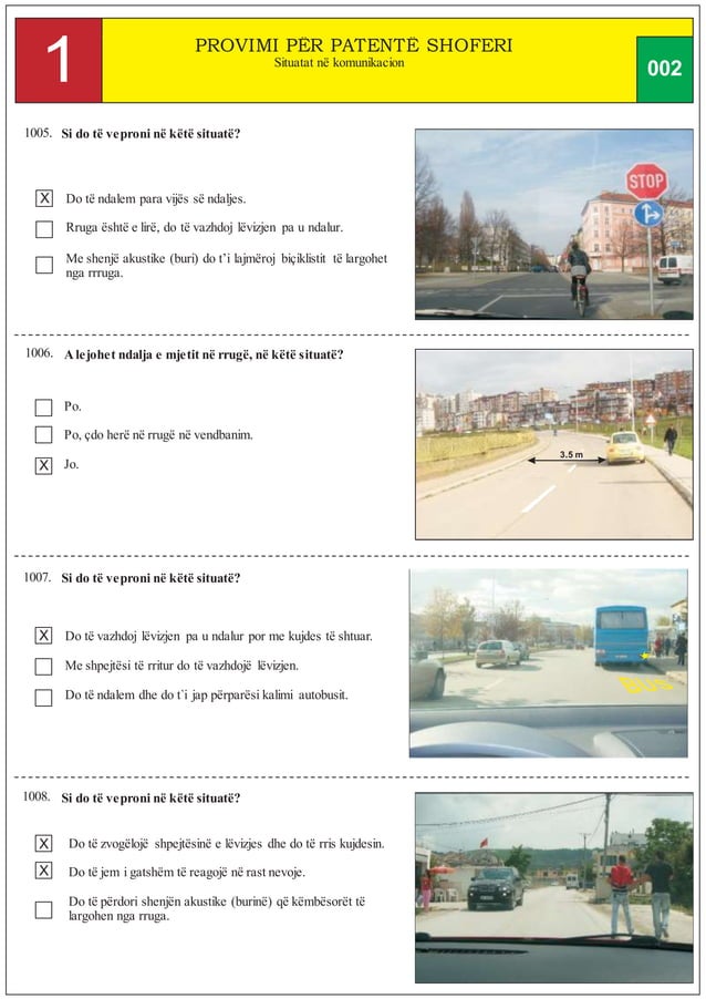 Autoshkolla testi Pyetjet me pergjigje | DOCX
