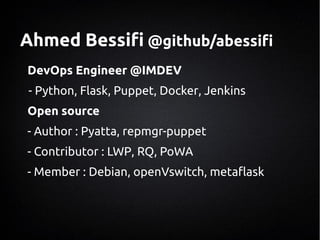 Pyfest Tunisia 2015 - Python & DevOps | PPT