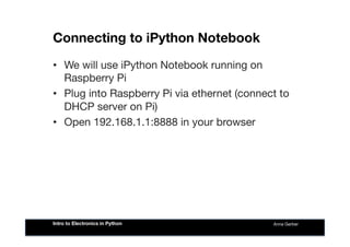 Intro to Electronics in Python | PPT