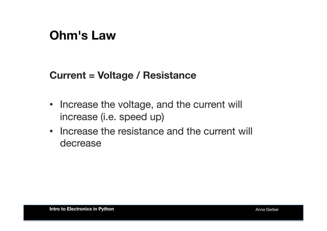 Intro to Electronics in Python | PPT