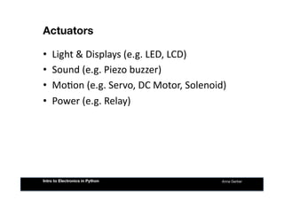 Intro to Electronics in Python | PPT