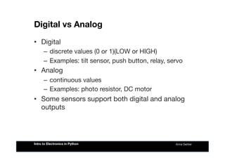 Intro to Electronics in Python | PPT