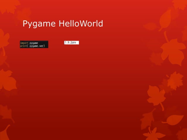 Pygame | PPT