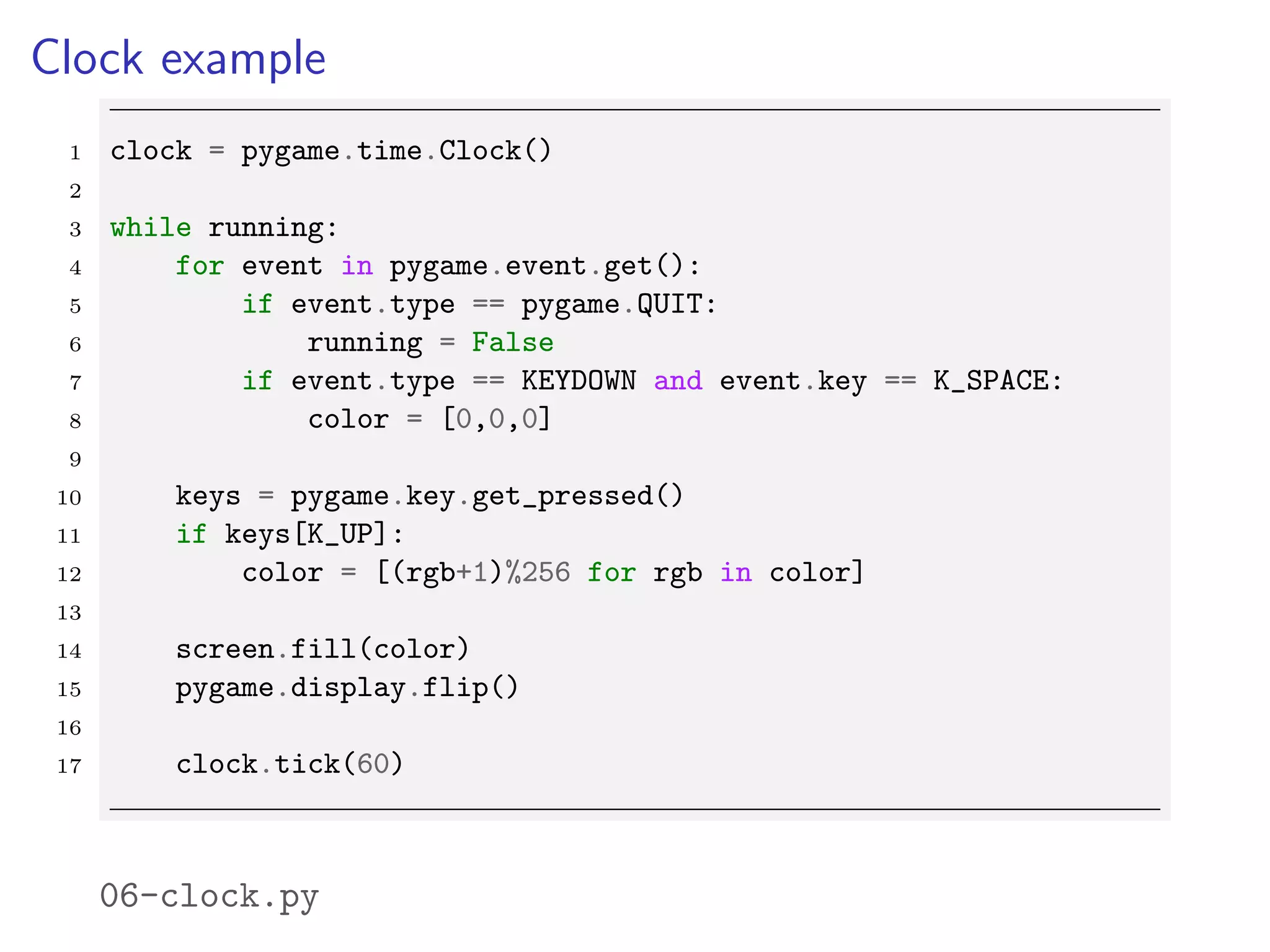 Pygame presentation | PDF