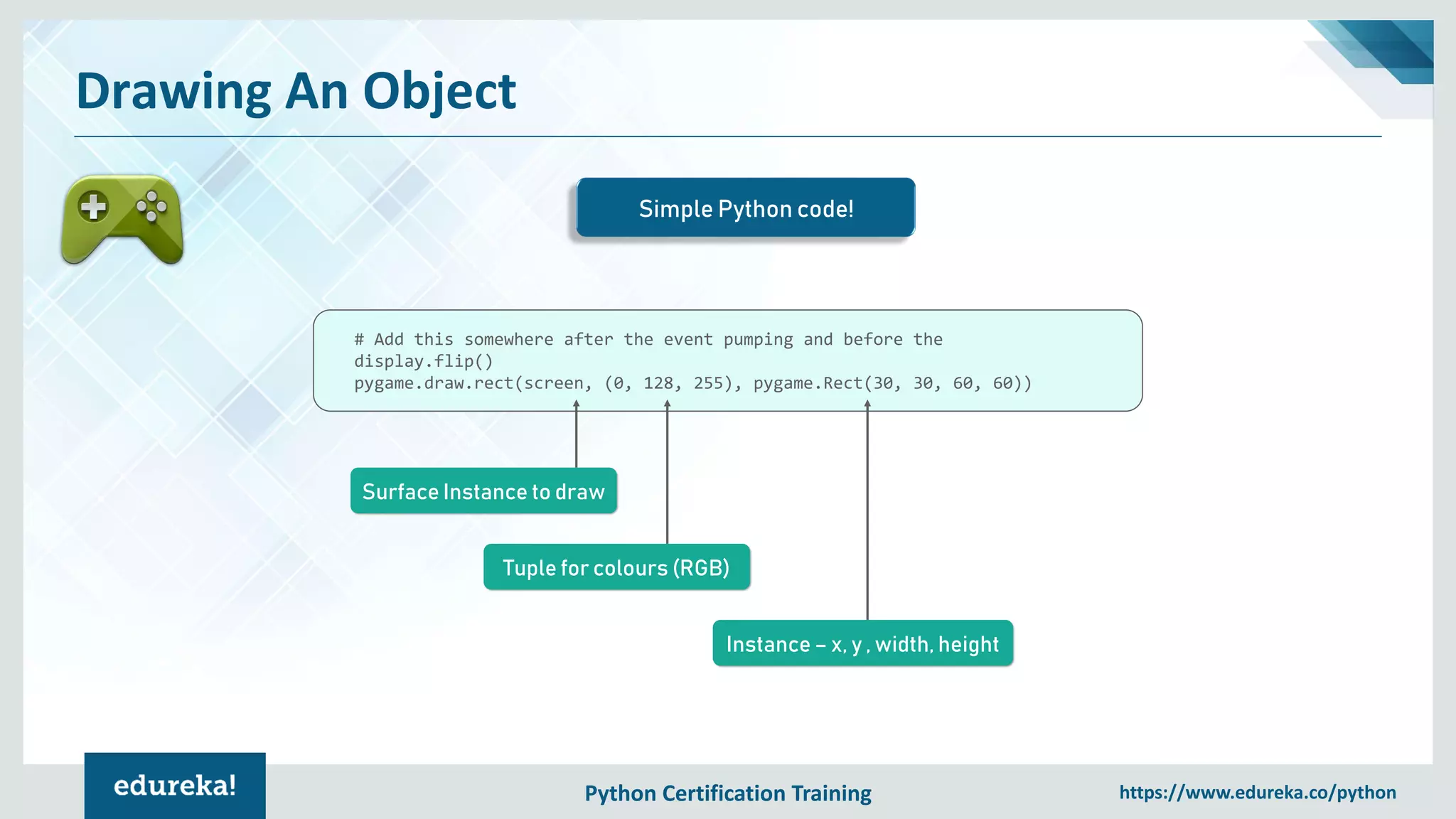 Pygame Tutorial Pygame Python Tutorial For Beginners Python Certification Training Edureka