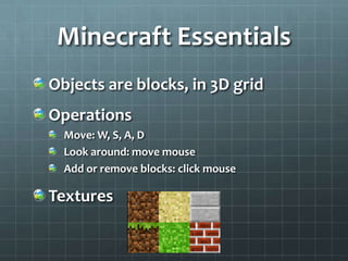 Minecraft in 500 lines with Pyglet - PyCon UK | PPTX