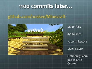 Minecraft in 500 lines of Python with Pyglet | PPTX