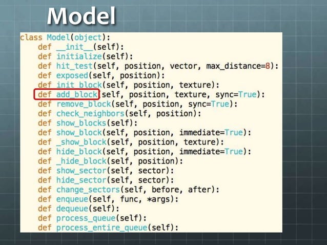 Minecraft in 500 lines of Python with Pyglet | PPTX