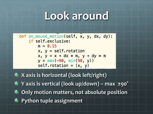Minecraft in 500 lines of Python with Pyglet | PPT