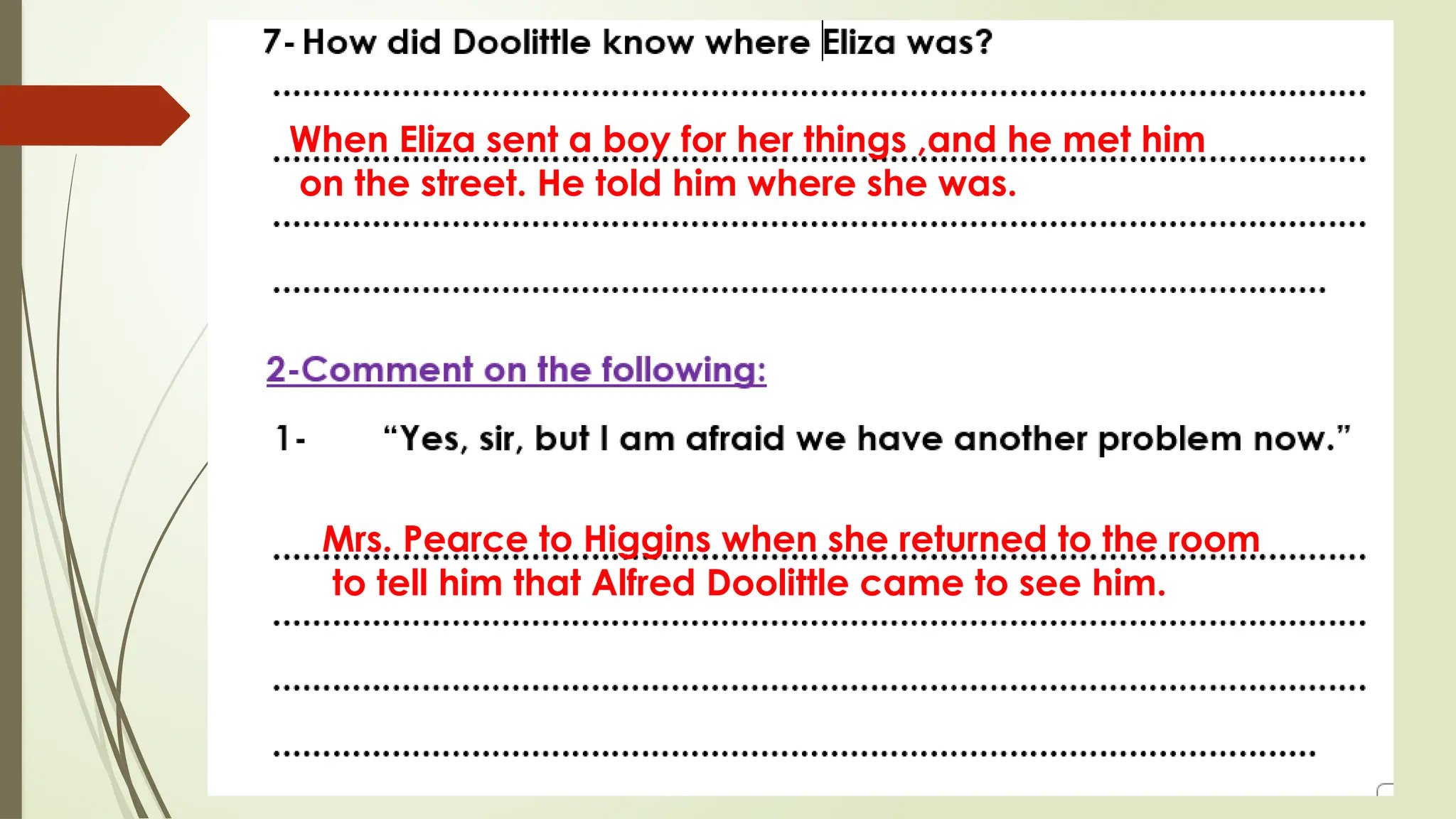 Pygmalion. PowerPoint replied with an answer | PPTX