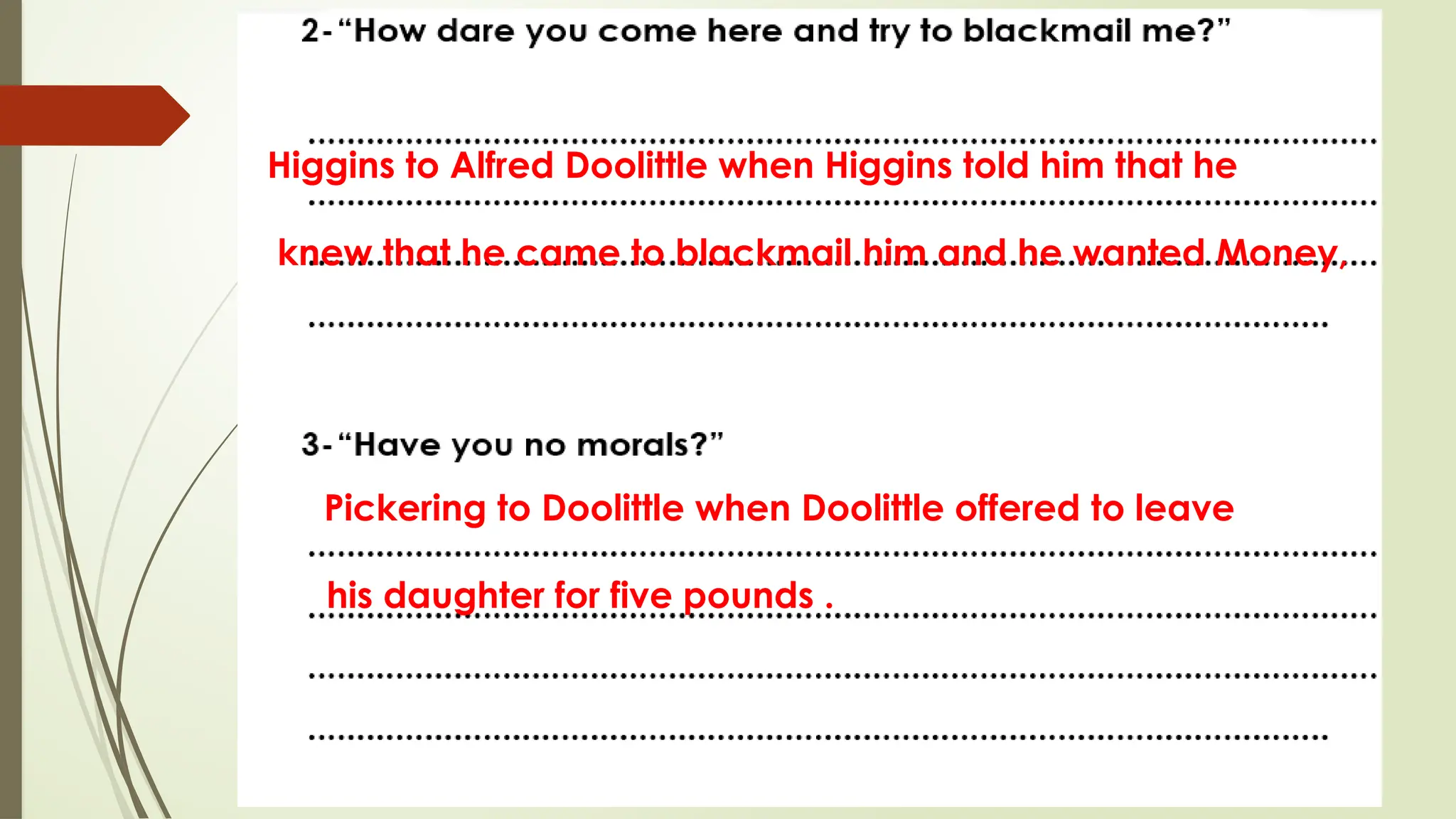 Pygmalion. PowerPoint replied with an answer | PPTX