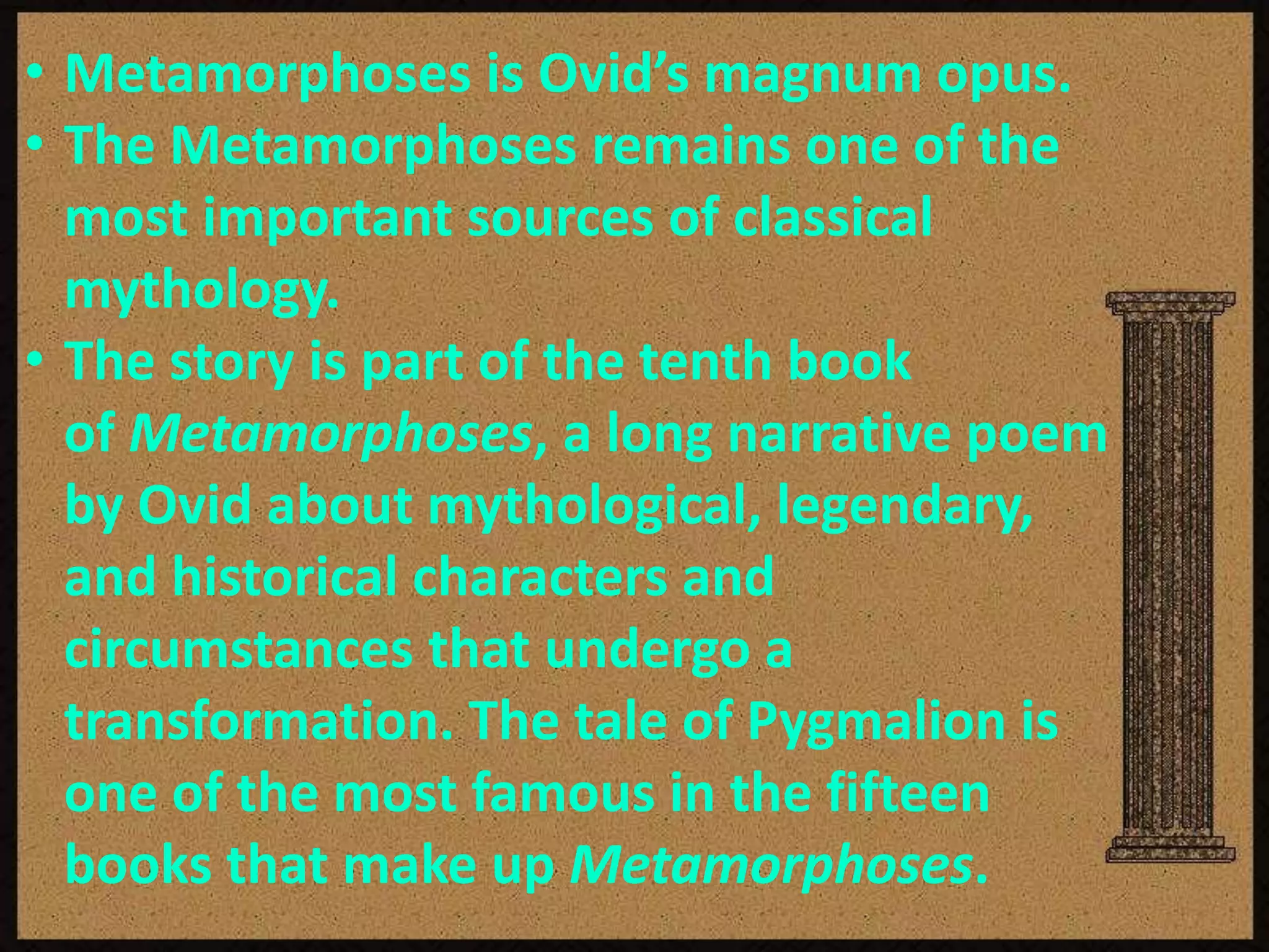 Pygmalion and galatea - Greek Mythology | PPTX