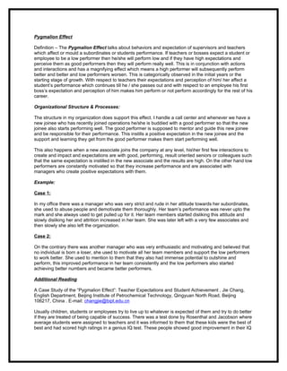 Pygmalion effect | DOC