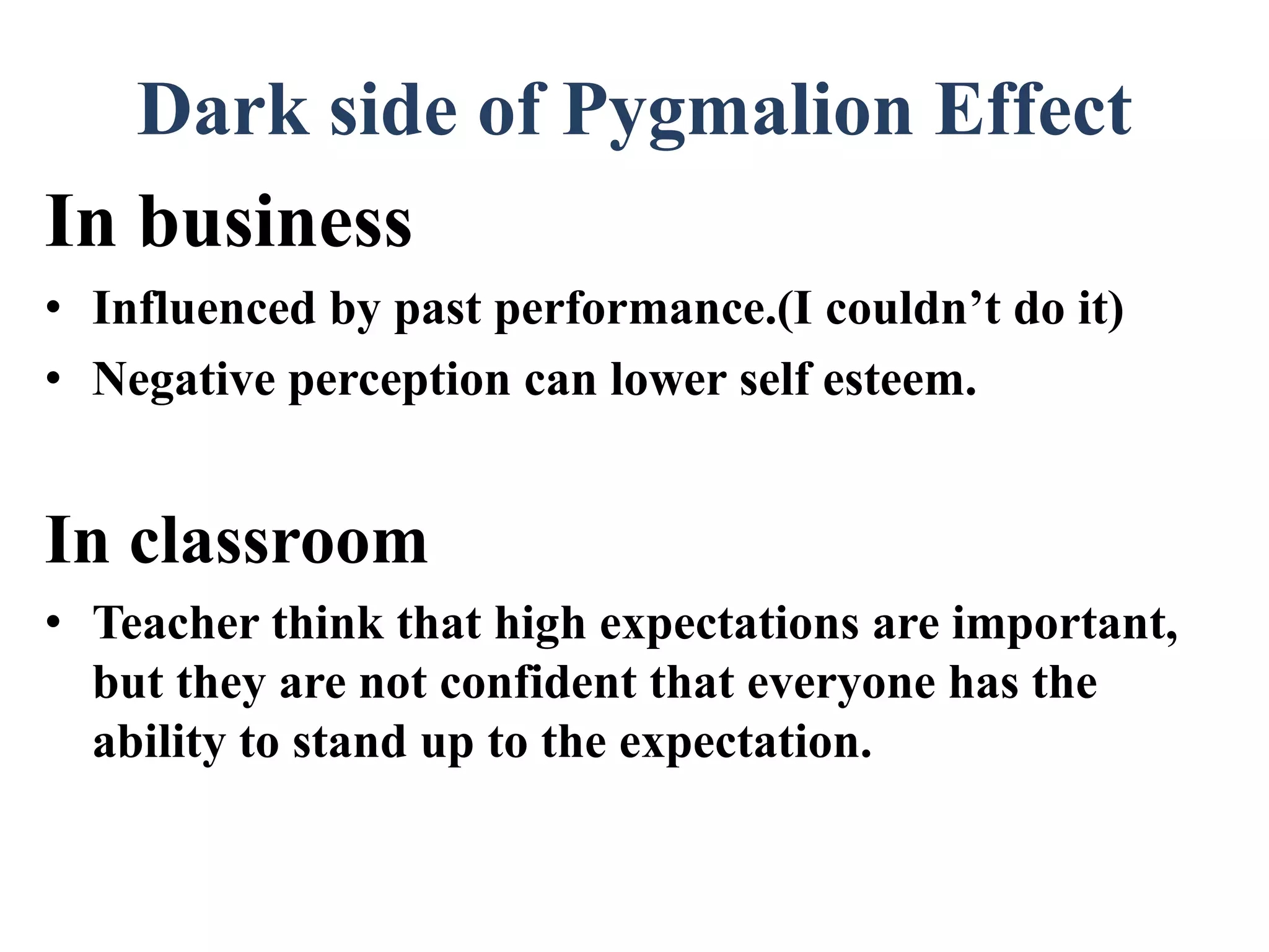 Pygmalion effect | PPTX