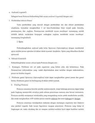 Pyhlum protozoa | DOCX