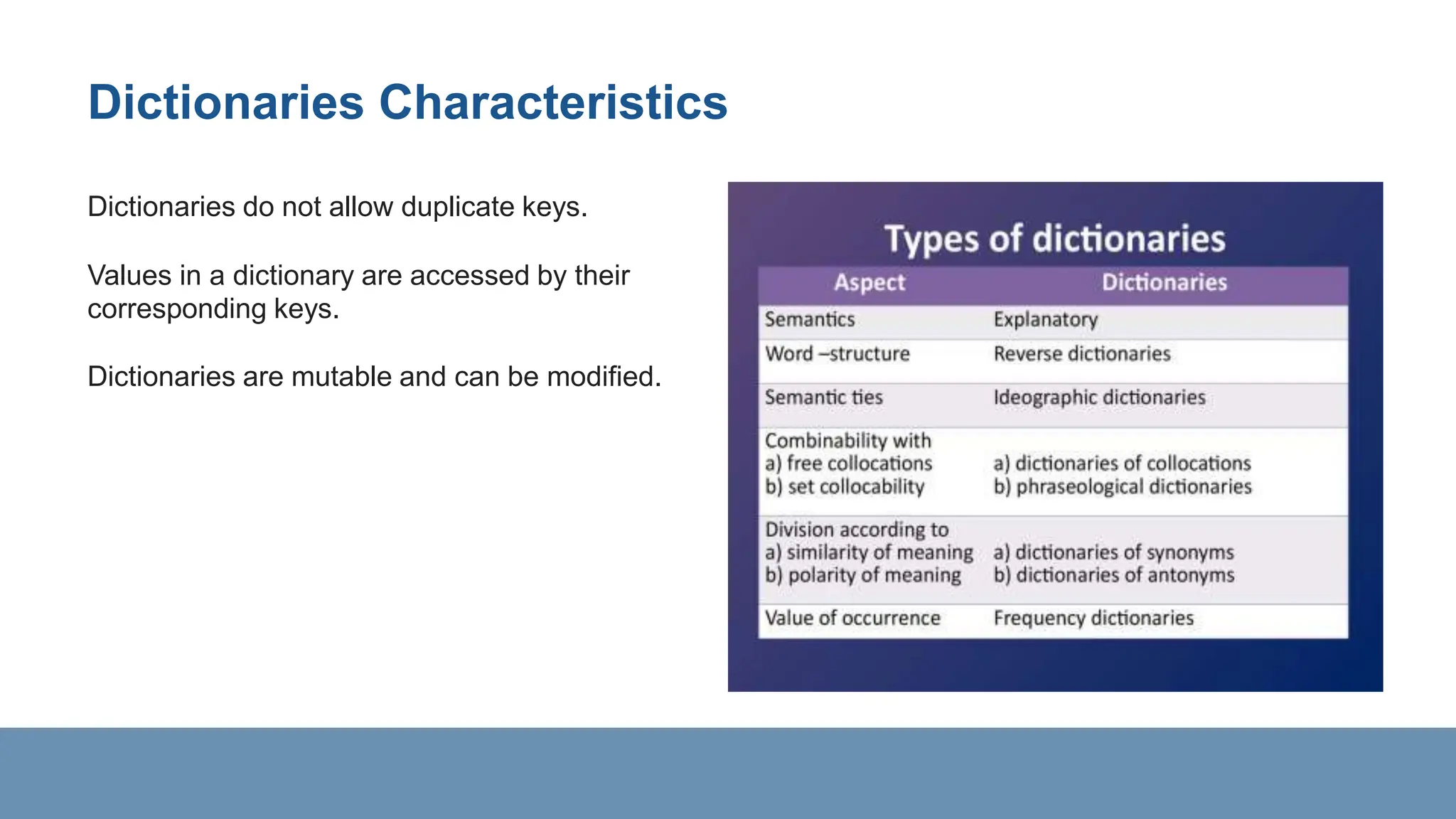 Python_23B81A6625presentationlistvsdict.pptx | Programming Languages | Computing