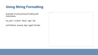 Python_23B81A6625presentationlistvsdict.pptx | Programming Languages | Computing