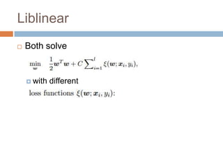 20 mins of Liblinear | PPT