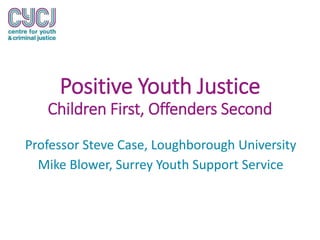 Positive Youth Justice | PPT
