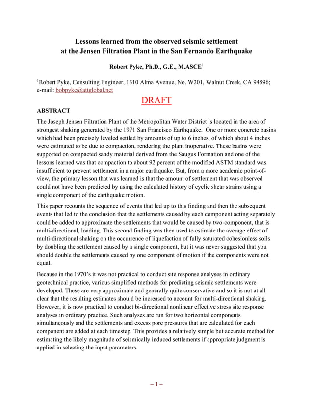 Pyke paper for asce lifelines conference 2021 22 | PDF | Civil ...