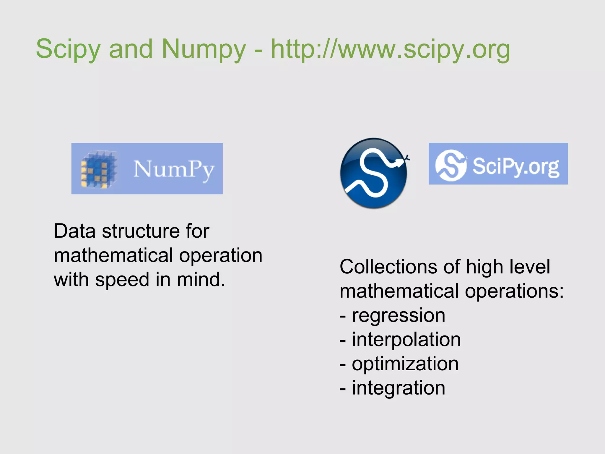 Scipy, numpy and friends | PDF