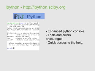 Scipy, numpy and friends | PDF