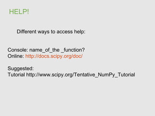 Scipy, numpy and friends | PDF | Technology & Computing