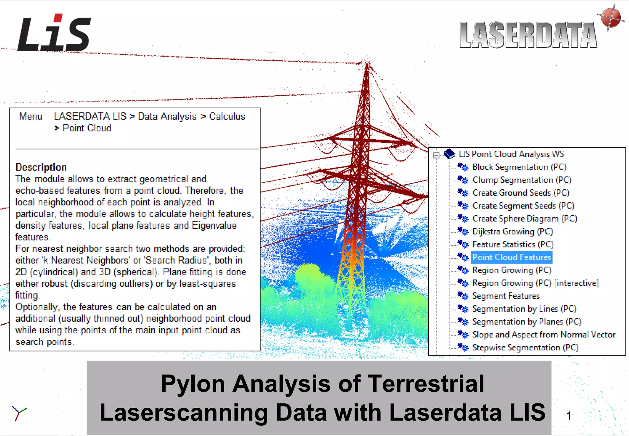 Pylon analysis of LiDAR data with Laserdata LiS | PPT