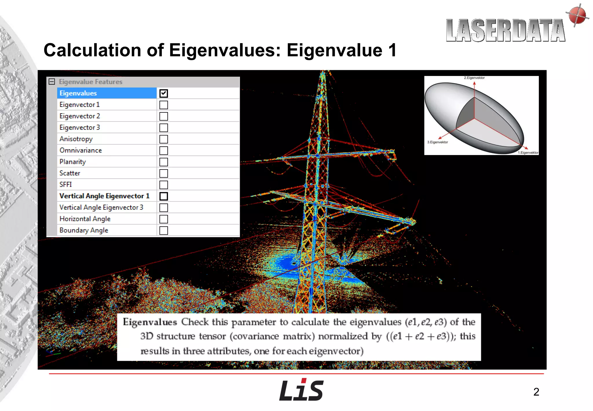 Pylon analysis of LiDAR data with Laserdata LiS | PPT