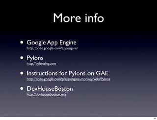 Deploying a Pylons app to Google App Engine | PPT