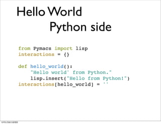 Pymacs 初體驗 | PPT