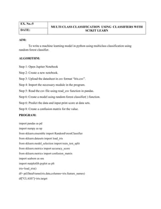 Python Frameworks for Machine Learning Labmanuel | PDF