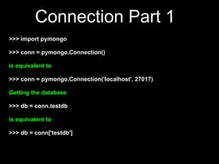 Pymongo for the Clueless | PDF