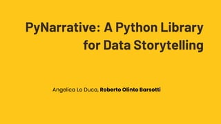 PyNarrative: A Python Library for Data Storytelling | PDF