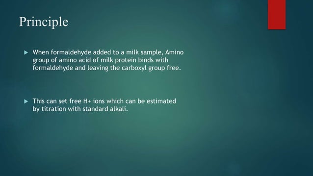 Pynes method for protein determination in milk sample | PPTX ...