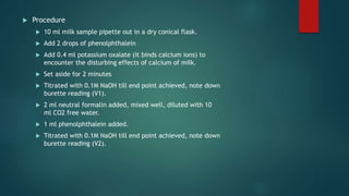 Pynes method for protein determination in milk sample | PPTX