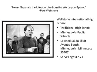 Wellstone international high school program re design meled ...