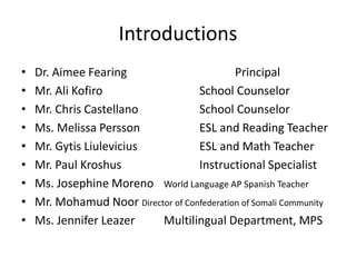 Wellstone international high school program re design meled ...