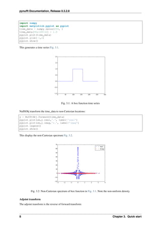 A minimal introduction to Python non-uniform fast Fourier transform (pynufft) | PDF