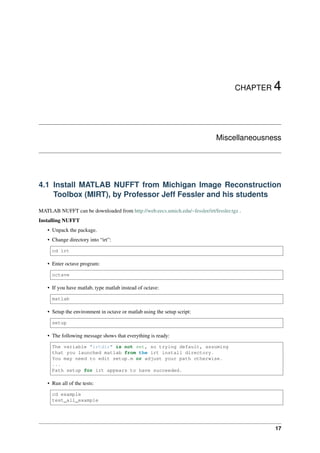 A minimal introduction to Python non-uniform fast Fourier transform (pynufft) | PDF