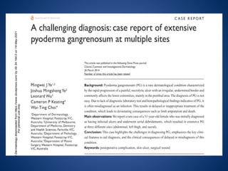 Pyoderma gangrenosum and Post Surgical Pyoderma Gangrenosum | PPTX