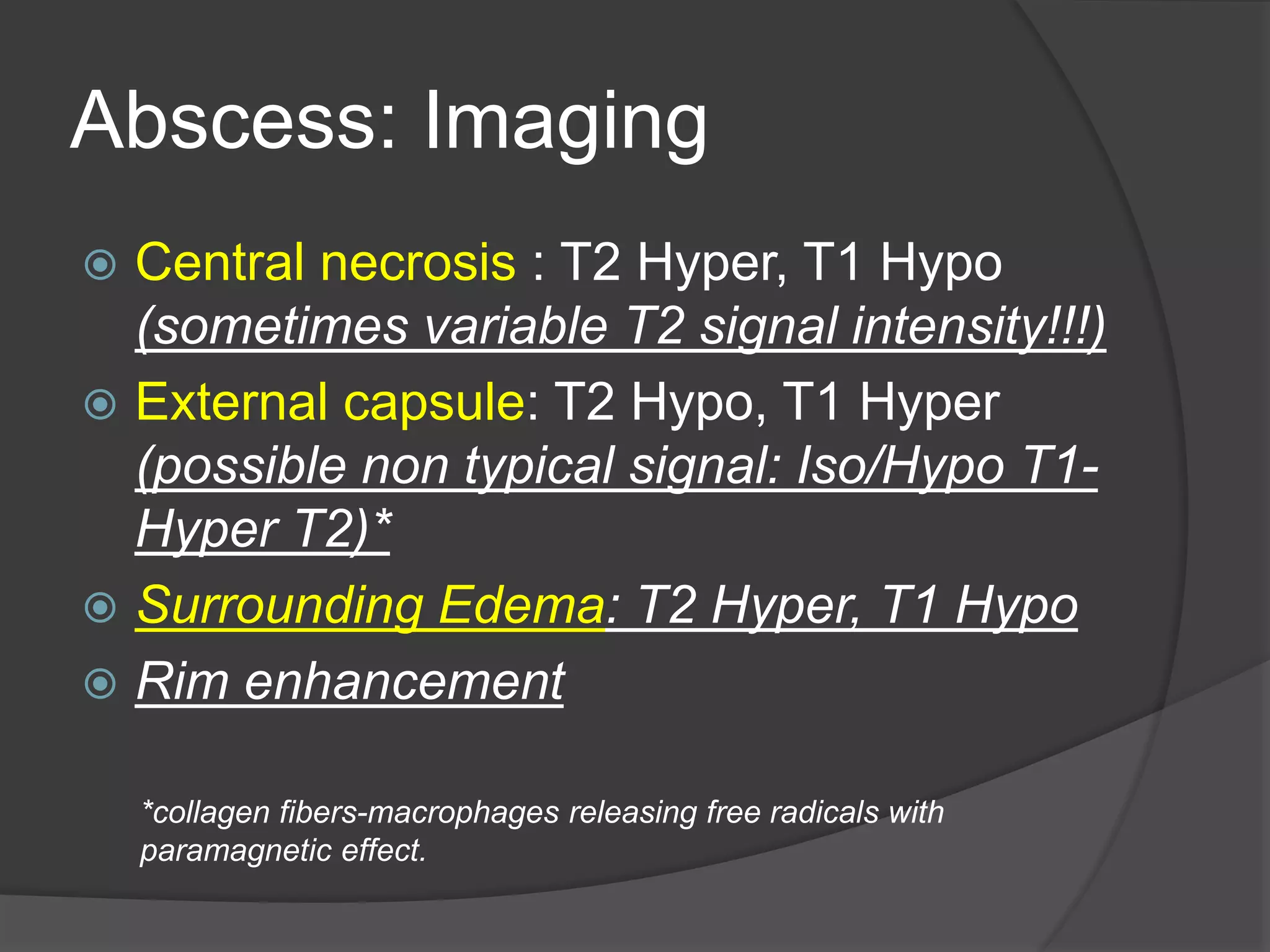Magnetic resonance features of pyogenic brain abscesses and ...