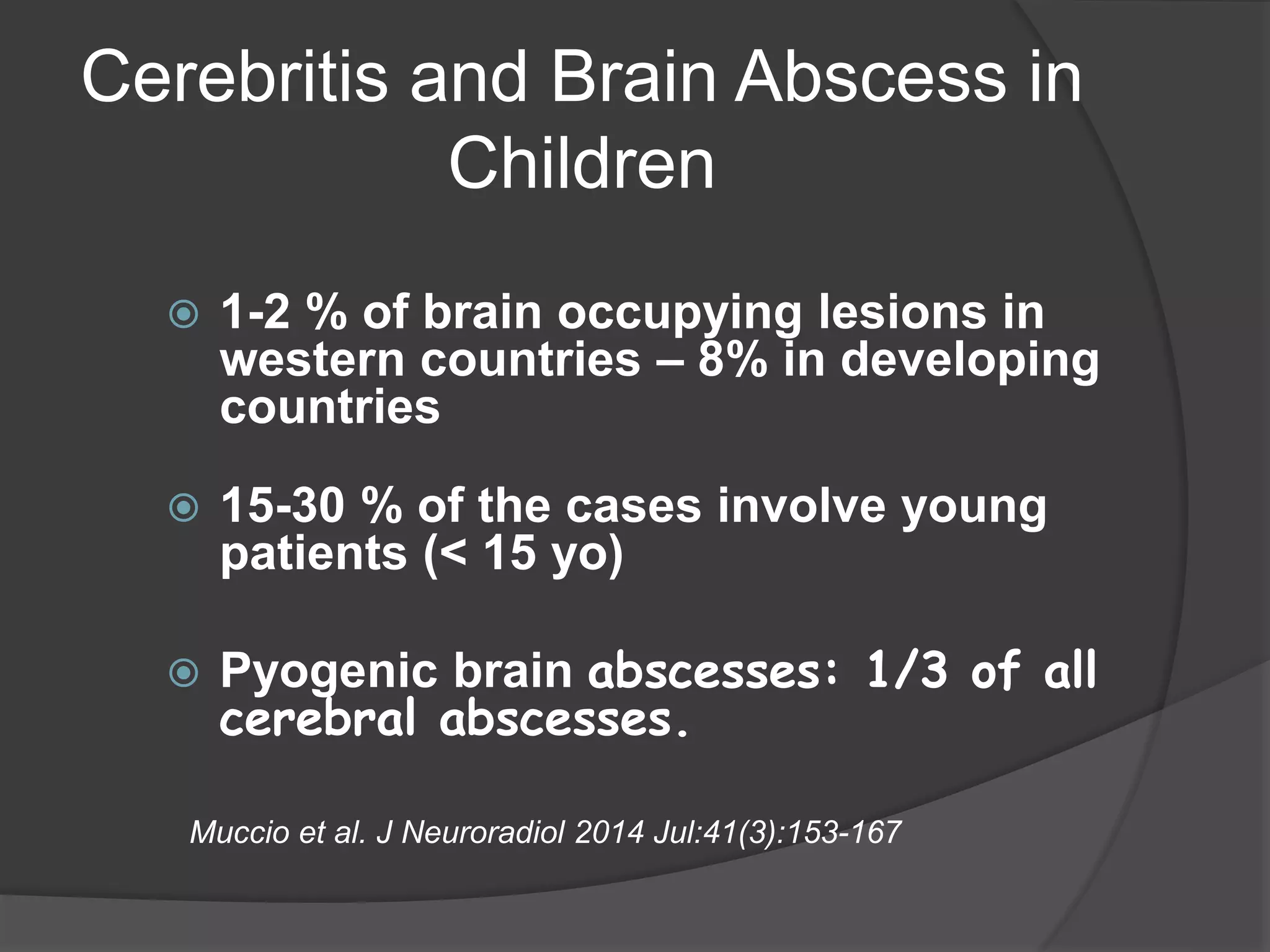 Magnetic resonance features of pyogenic brain abscesses and differential diagnosis using ...