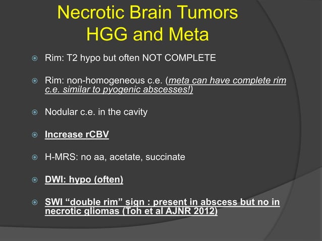 Magnetic resonance features of pyogenic brain abscesses and ...