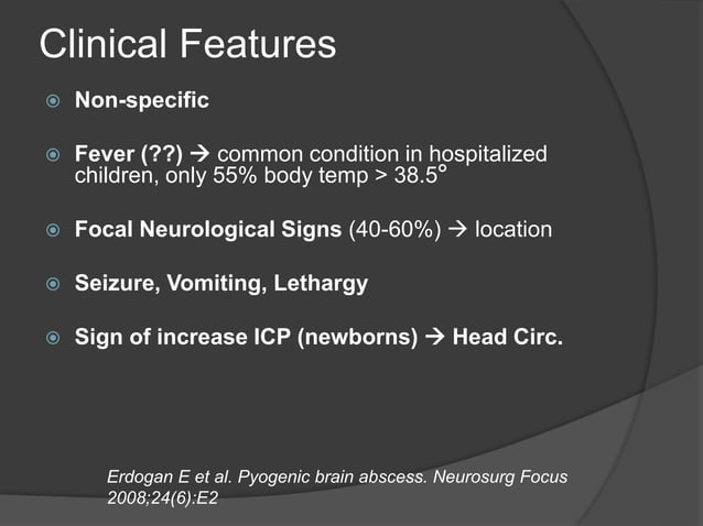 Magnetic resonance features of pyogenic brain abscesses and differential diagnosis using ...