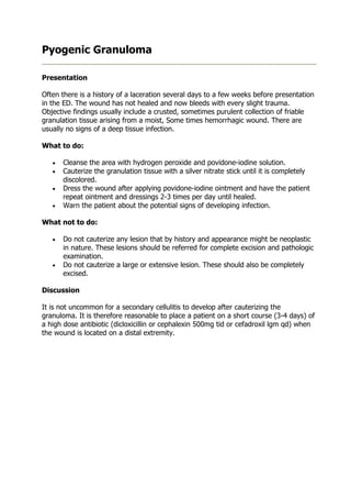 Pyogenic Granuloma | DOC