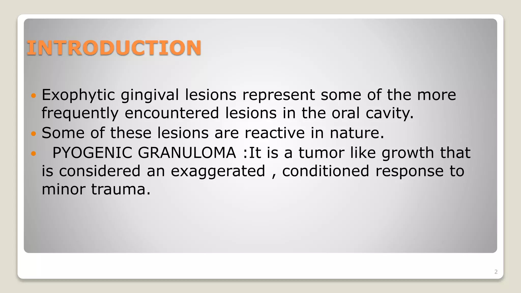 Pyogenic granuloma a case presentation | PPTX