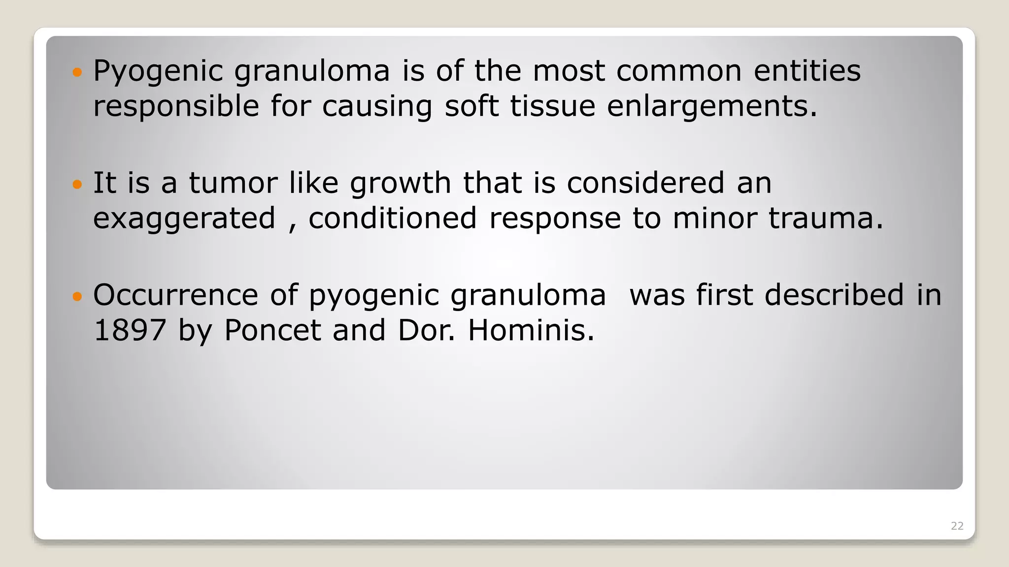 Pyogenic granuloma a case presentation | PPTX