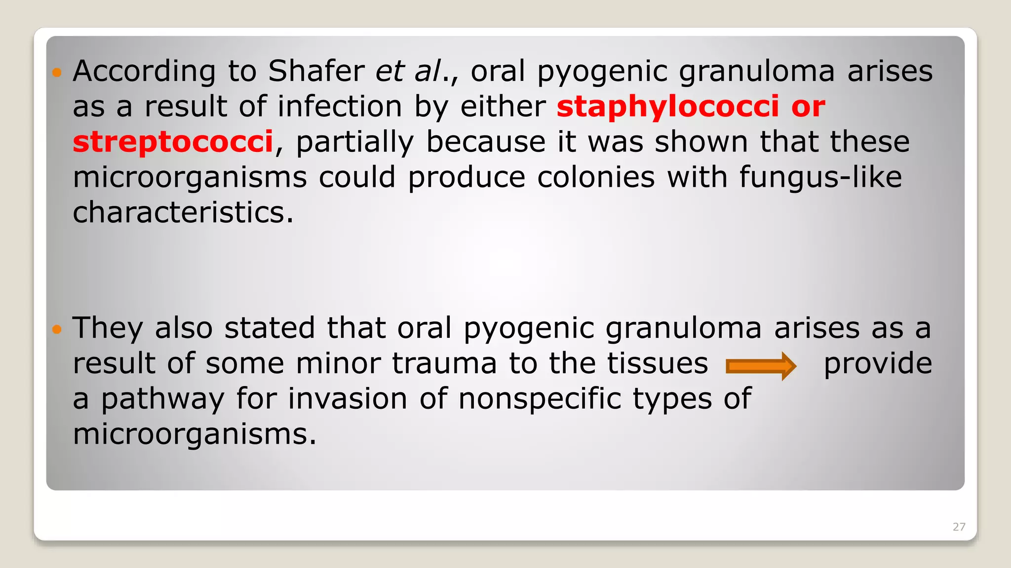 Pyogenic granuloma a case presentation | PPTX